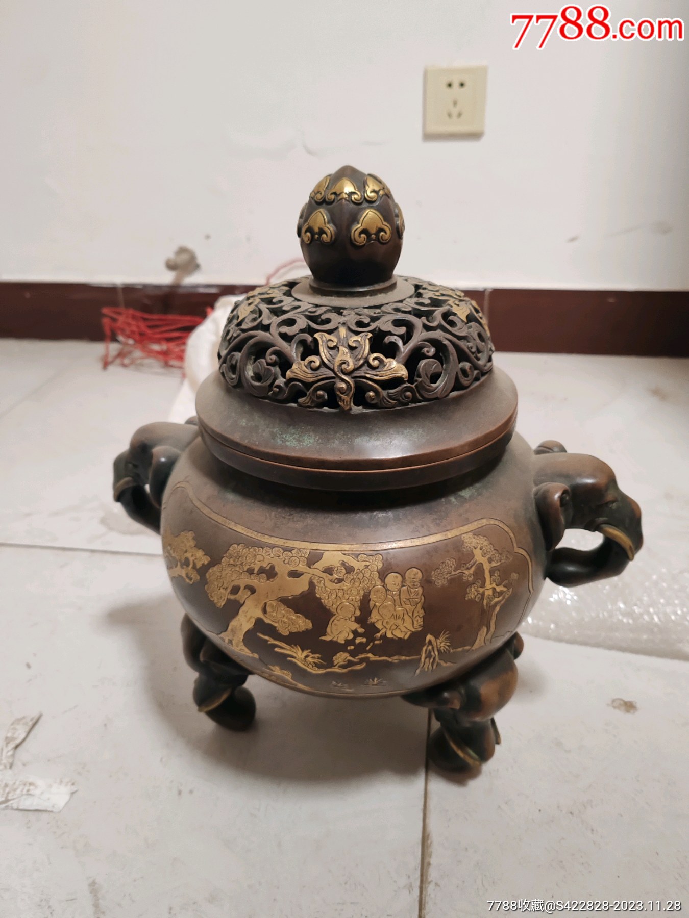 措金人物宣德炉-价格:88888元-se97593491-铜炉-零售-7788收藏__收藏热线