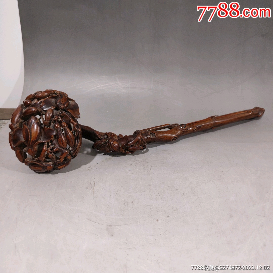 清代竹雕如意_其他竹制品_图片鉴赏_收藏价值_7788青瓷收藏