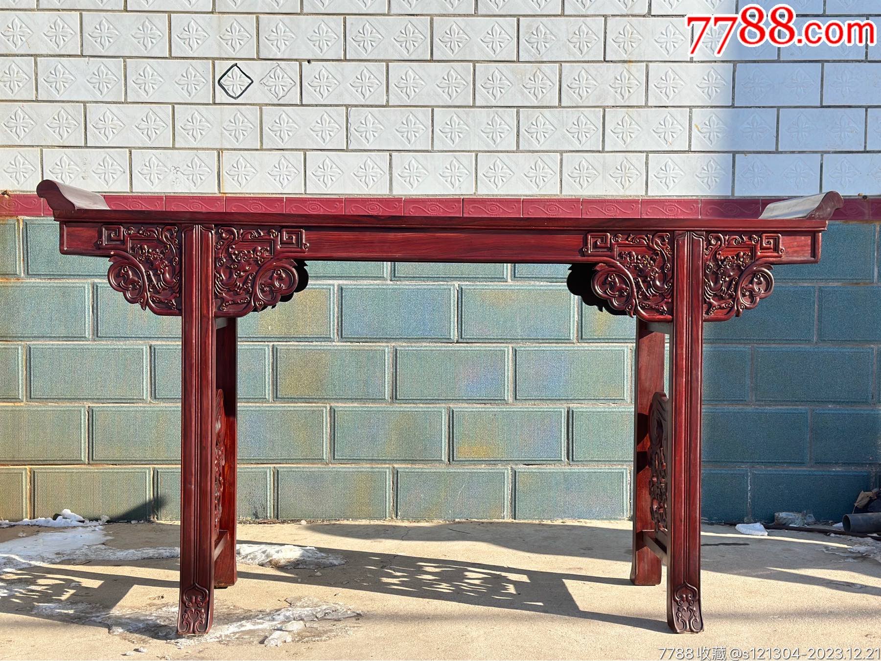 老红木翘头条几红木条案老家具红木家具-价格:5300元-se98047728-木桌/几/案-零售-7788收藏__收藏热线