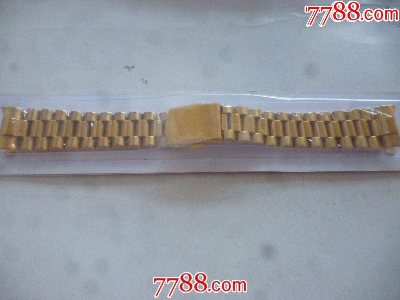 全新！高级不锈钢实芯系列\精美甲级\镀金【梅花\20MM\弯头】男士表带一条！-价格:98元-se98448592-表带/表链-零售-7788收藏__收藏热线