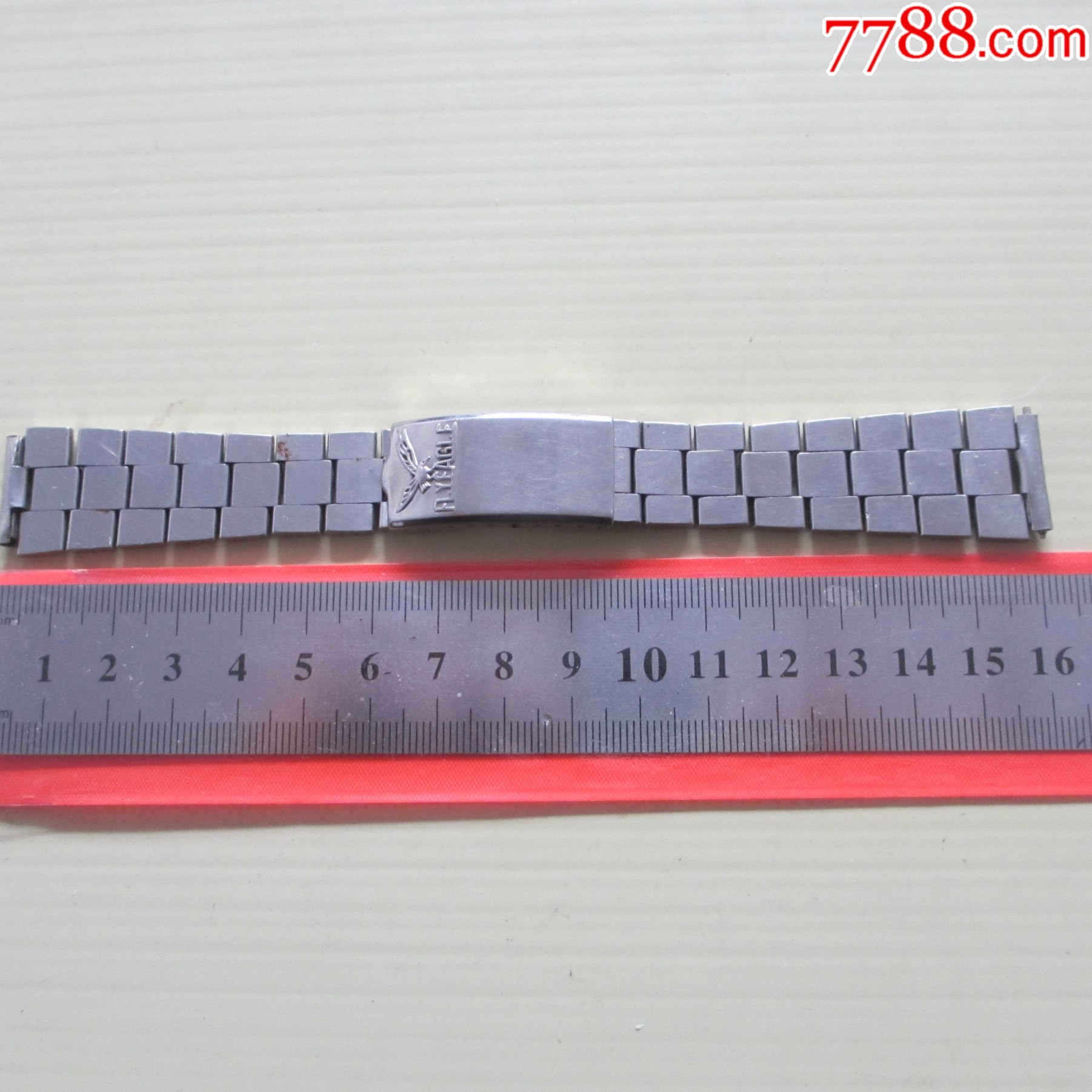 从瑞士【飞鹰】男表上拆下的【AYEAGLE飞鹰牌18MM】折叠古董老表带一条！-价格:28元-se98448623-表带/表链-零售-7788收藏__收藏热线