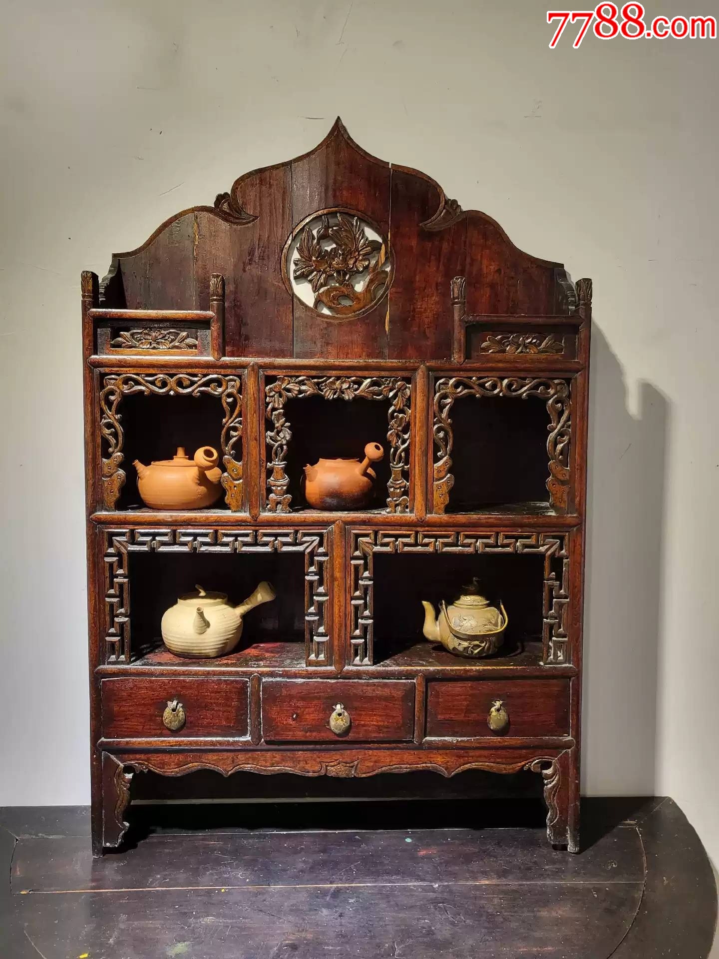 清代木雕多宝阁-价格:4800元-se99633186-木架/博古架-零售-7788收藏__收藏热线