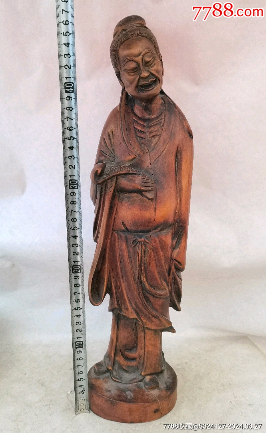 民国黄杨木雕像-价格:888元-se99674353-木佛像/人像-零售-7788收藏__收藏热线