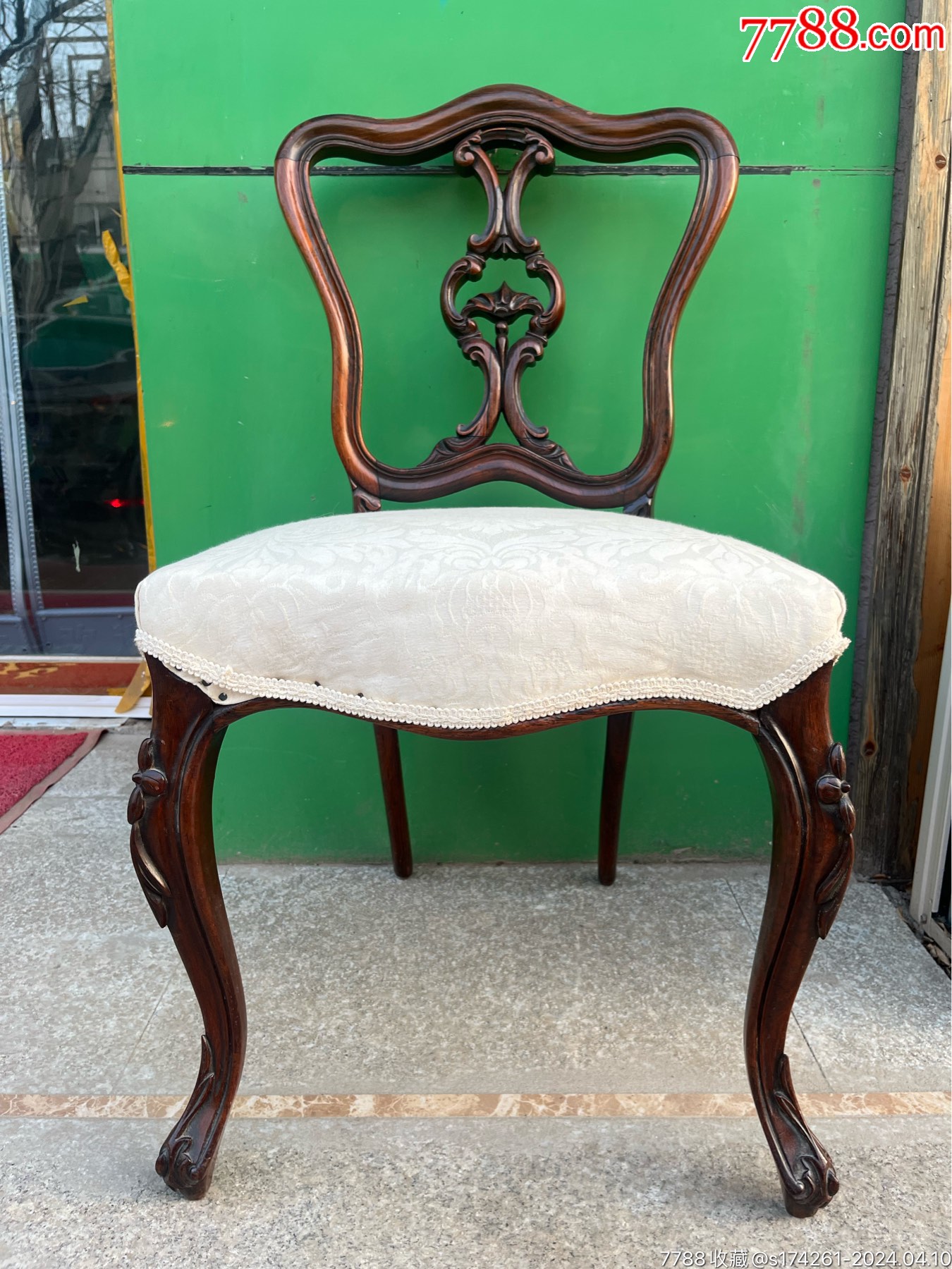 做工，木料，造型，皮壳一流的晚清民国海派黄花梨书房椅。原装原味，每一根木料纹理相-价格:88888元-se99946777-木椅/凳-零售-7788收藏__收藏热线