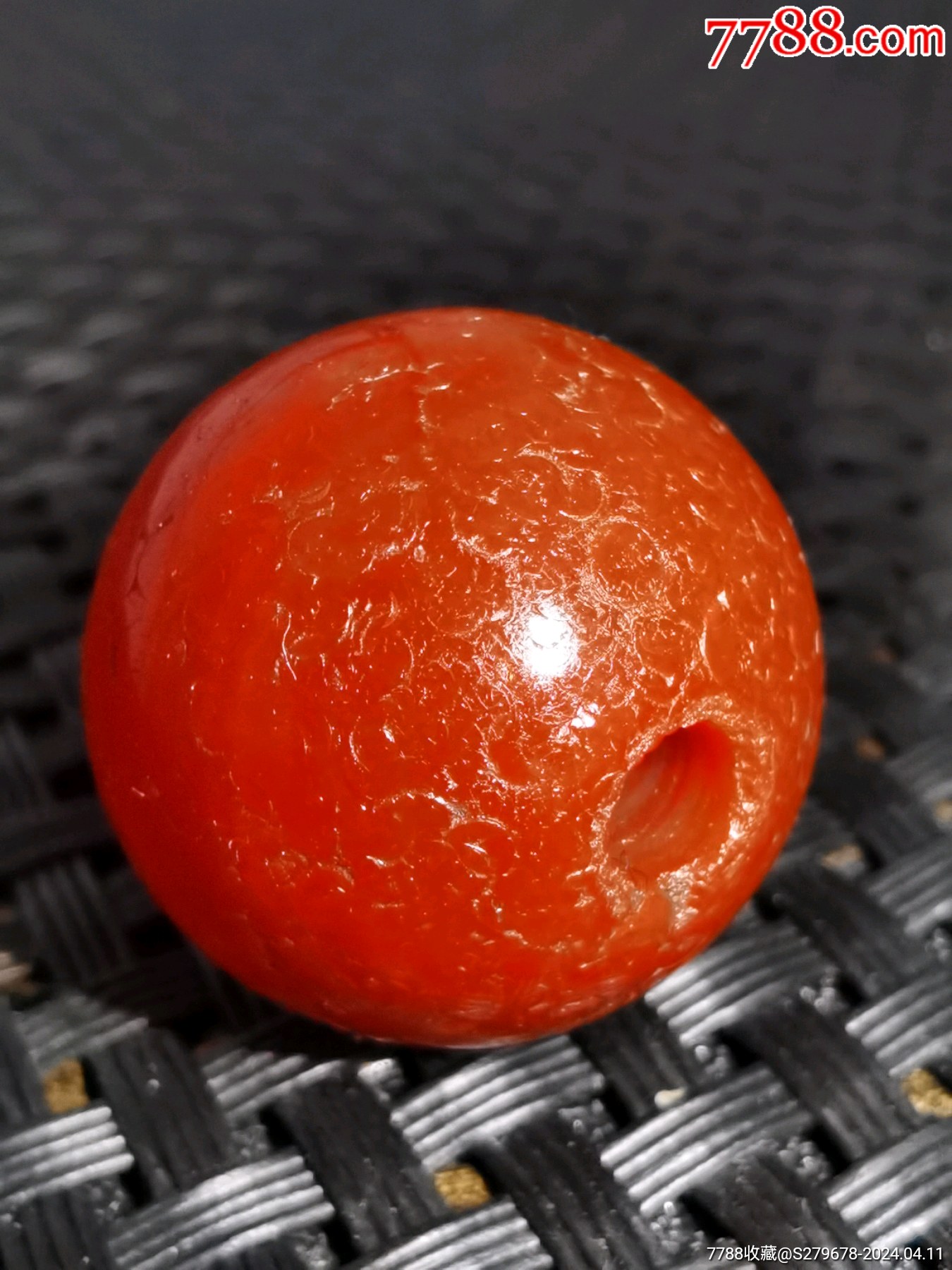 红玛瑙圆珠配珠约20MM_玛瑙_旧书收藏_回收价格_7788书籍