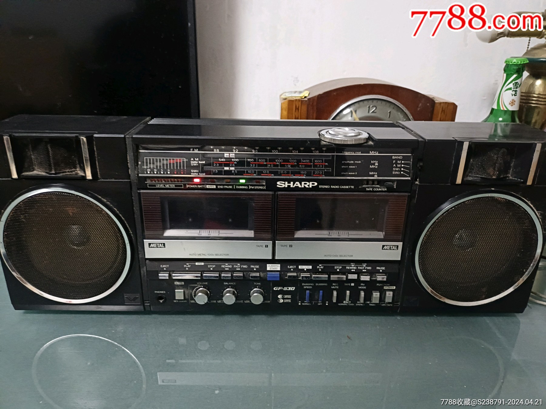 夏普GF-530Z双卡收录机_三用机/录音设备_柳清清【7788收藏__收藏热线】