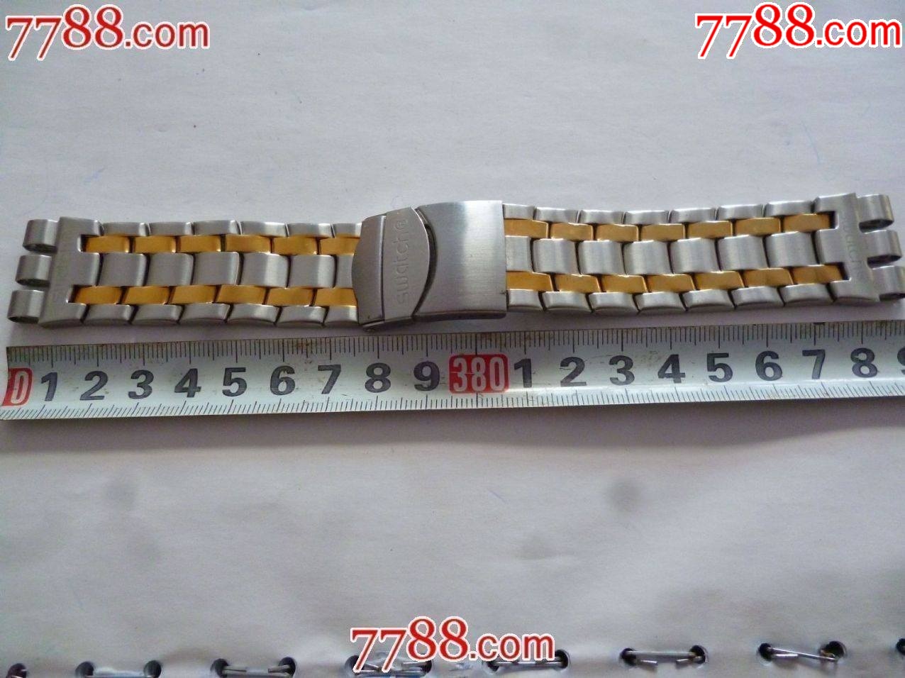 瑞士原装\全新！不锈钢实芯间金【很厚重【斯沃琪】23MM】男士专用表带！【3】-价格:88元-se100189497-手表/腕表-零售-7788收藏__收藏热线