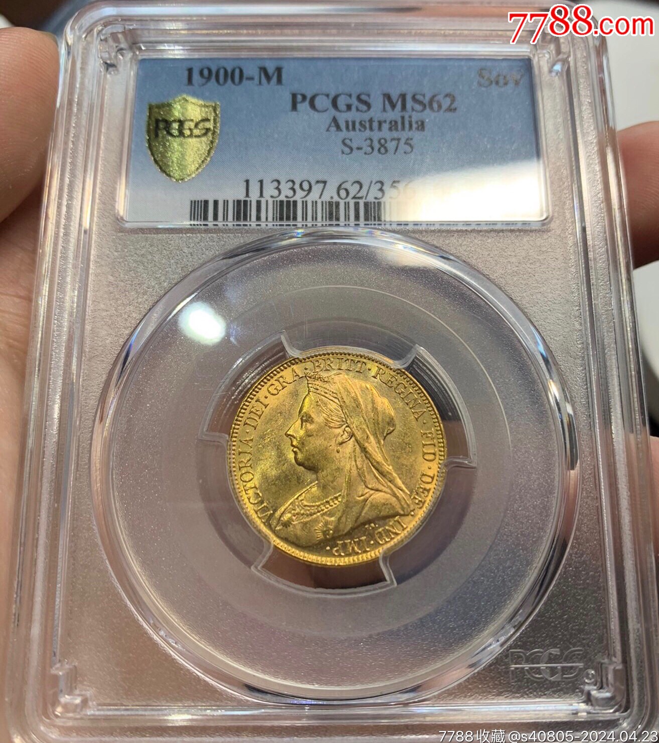 PCGS-MS62澳大利亚1900年维多利亚女王1索维林金币_外国钱币_静海集藏【7788收藏__收藏热线】