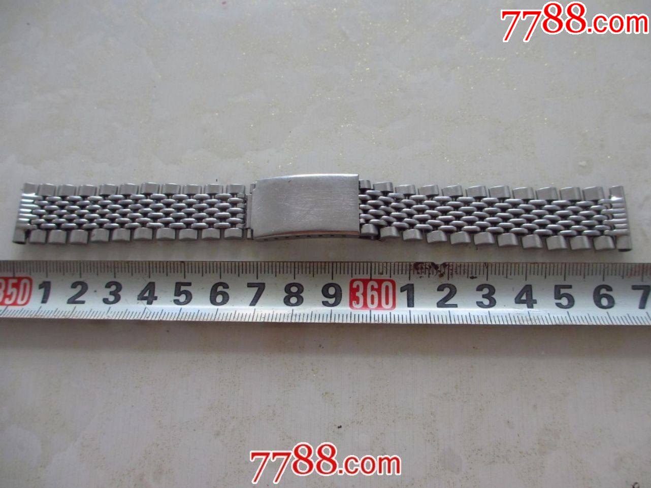经典怀旧！上海散珠不锈钢【581专用\18MM】男士古董老表带一条！【13】_表带/表链_燕赵收藏【7788收藏__收藏热线】