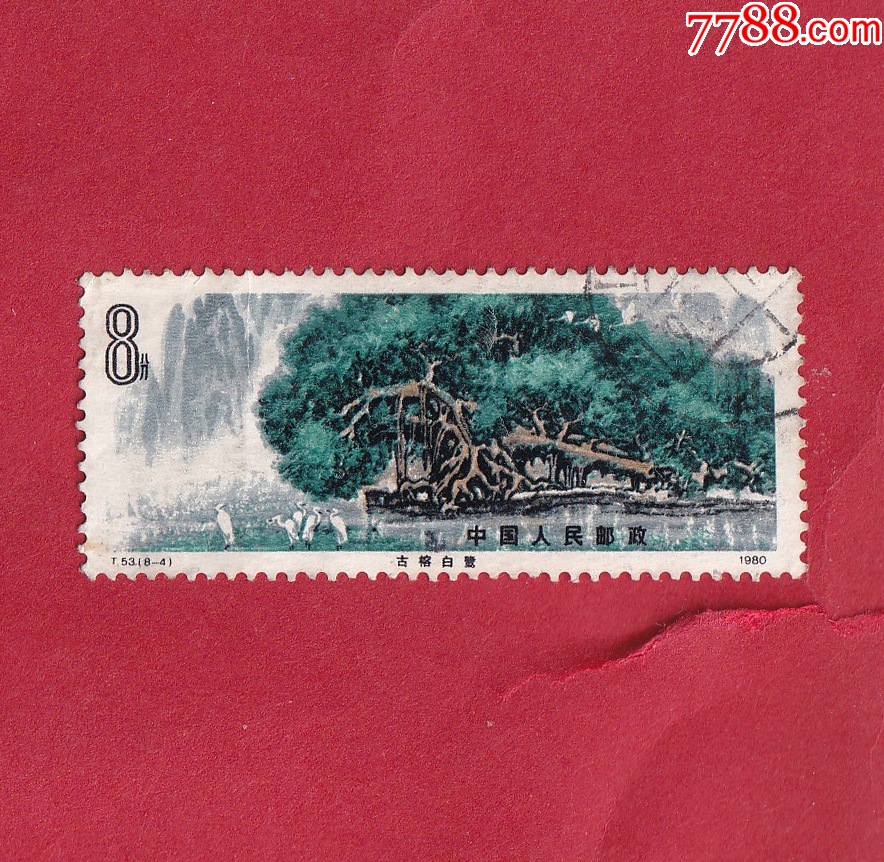 T53桂林山水（8-4）8分古榕白鹭.1980.8.30.-价格:20元-se101667817-新中国邮票-零售-7788收藏__收藏热线