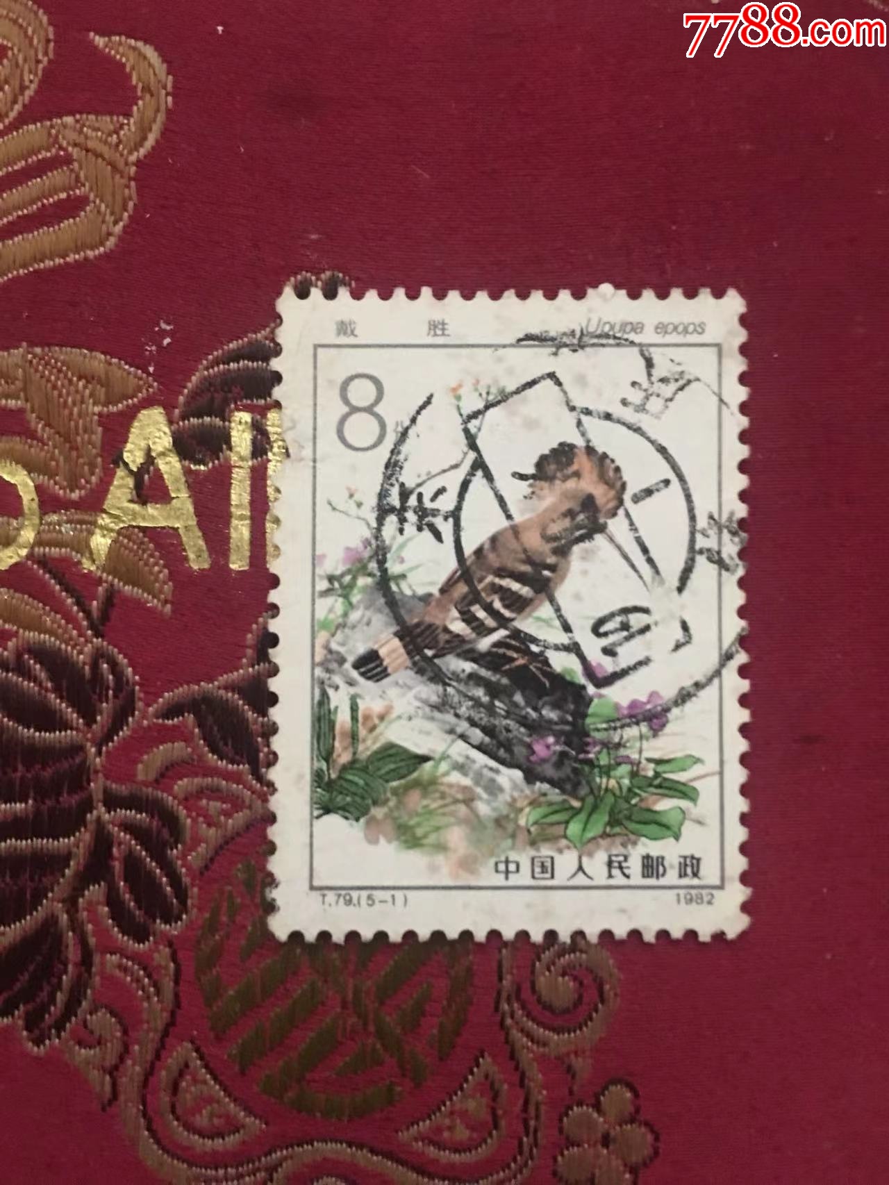 82年T79《益鸟》5-1戴胜信销票（广东-肇庆近全戳）_“T”字邮票_冠子自藏按图发【7788收藏__收藏热线】