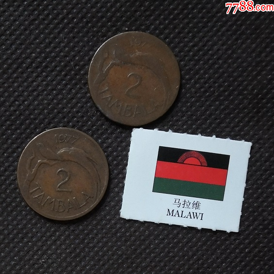 2枚价非洲马拉维硬币2塔姆巴拉非洲天堂鸟20mm铜币马拉维钱币tm2-价格:5元-se102547402-外国钱币-零售-7788收藏__收藏热线