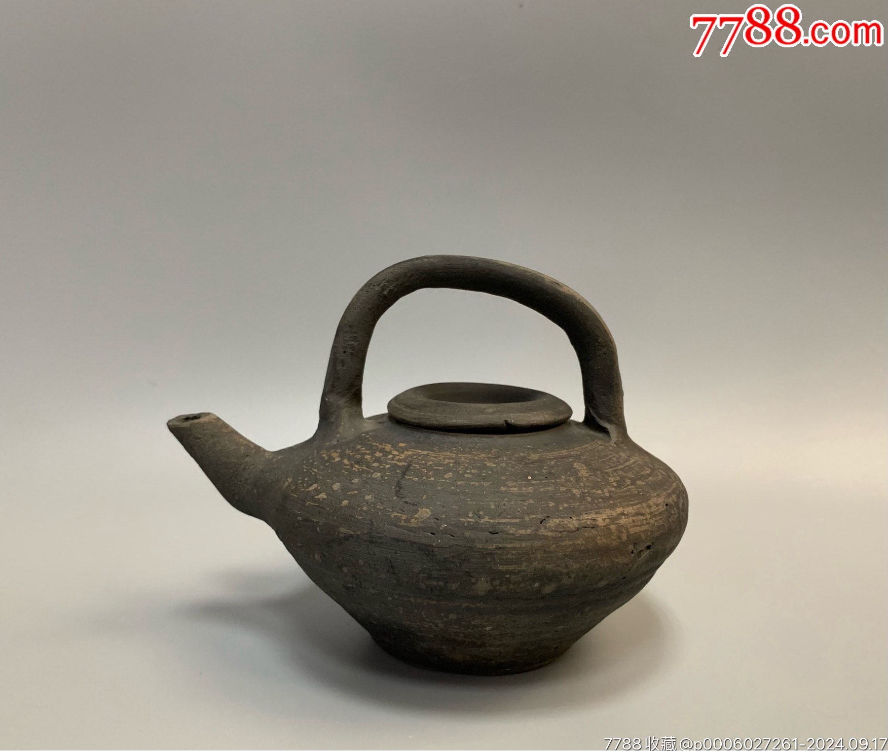 晚清民国提梁小陶壶_黑陶_鉴别图片_收藏价格_7788陶器收藏