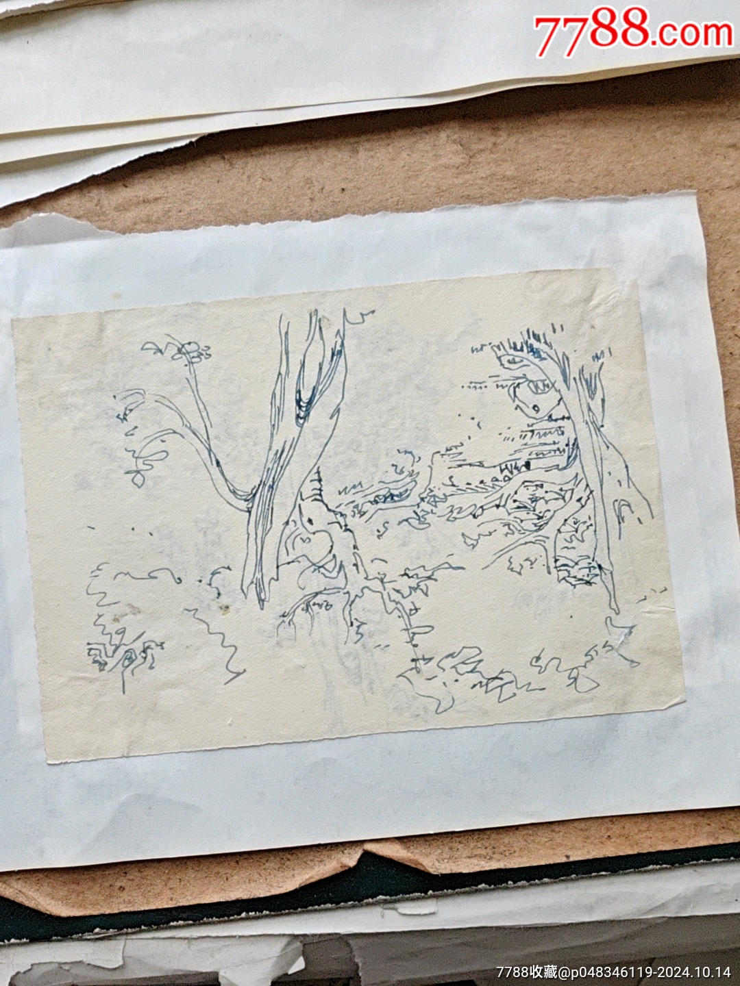 123:风景_素描/速写_图片价格_收藏回收_7788粮票收藏