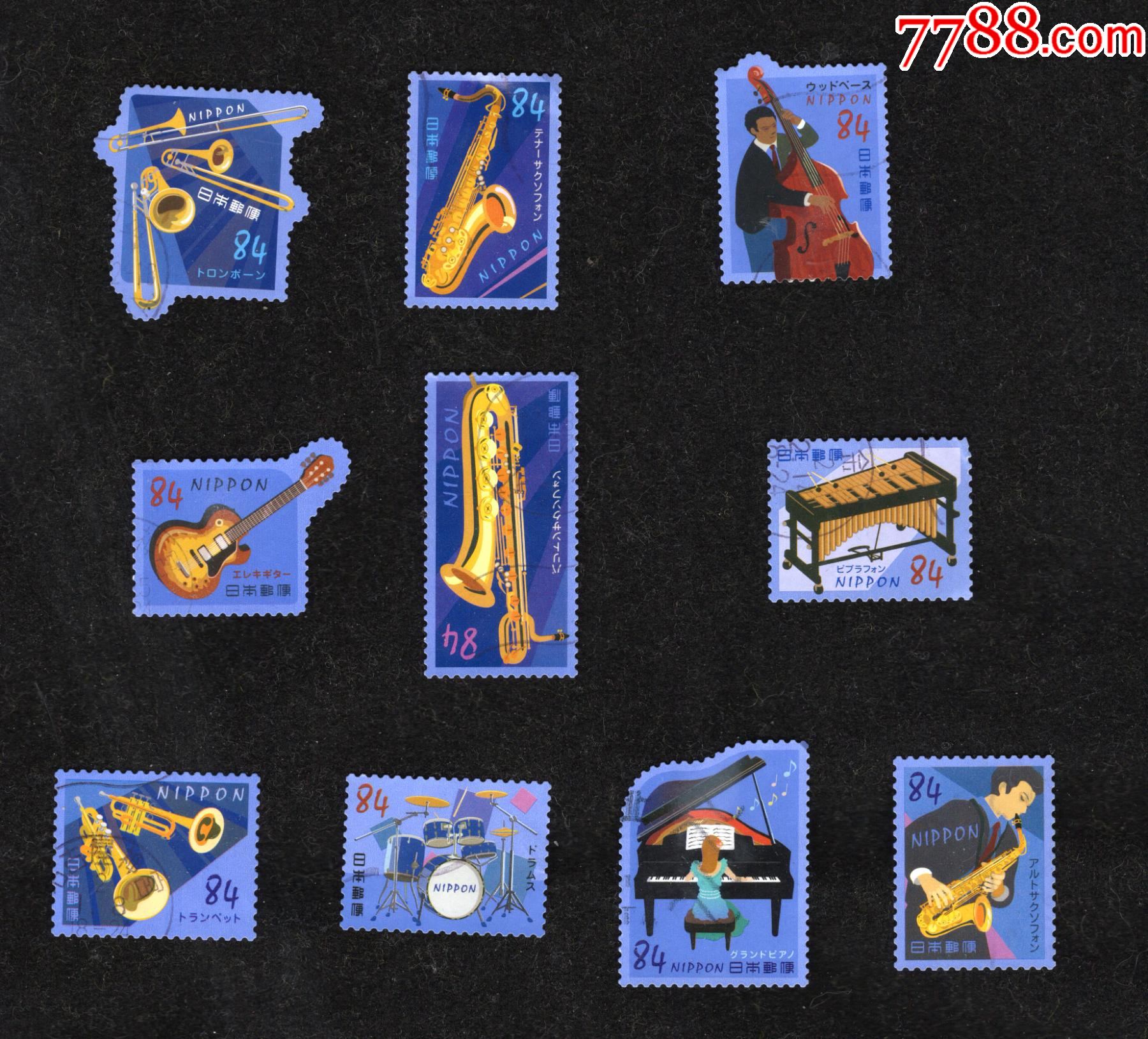 日本信销票2019年乐器（第2集）-萨克斯钢琴10全（C2440）_亚洲邮票_菩提阁收藏【7788收藏__收藏热线】