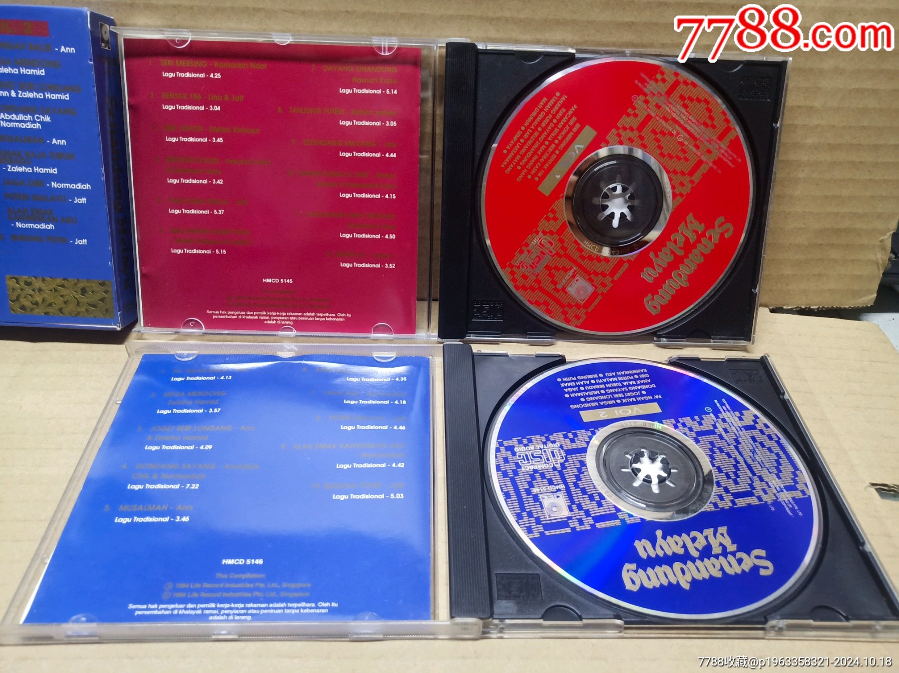 经典老歌senandung－melayu－vol.1&2原版2CD-价格:60.0000元-se103292309-音乐CD-零售-7788收藏__收藏热线