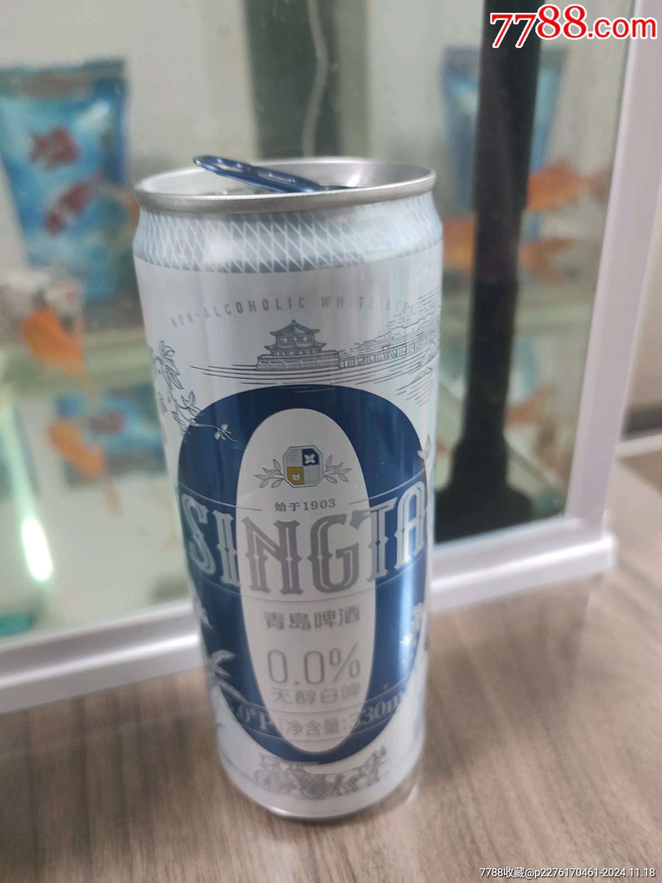 330mL青岛啤酒罐（白啤零度）细_酒标_琴岛集藏【7788收藏__收藏热线】