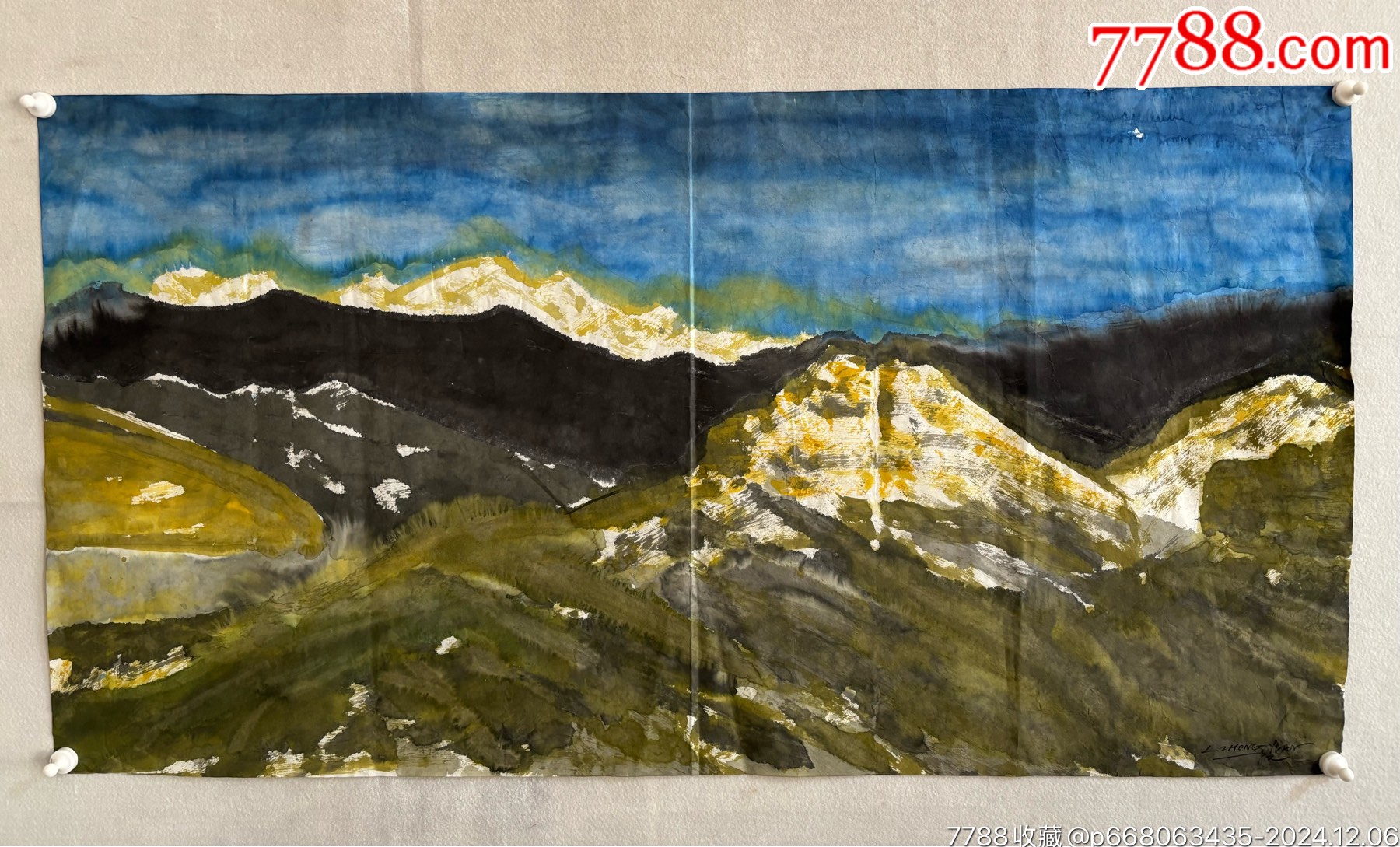 吕中元画家，山水国画，尺寸100x53厘米，作品保真手绘，图片与实物一致-价格:4500元-se104136109-山水国画原作-零售 ...