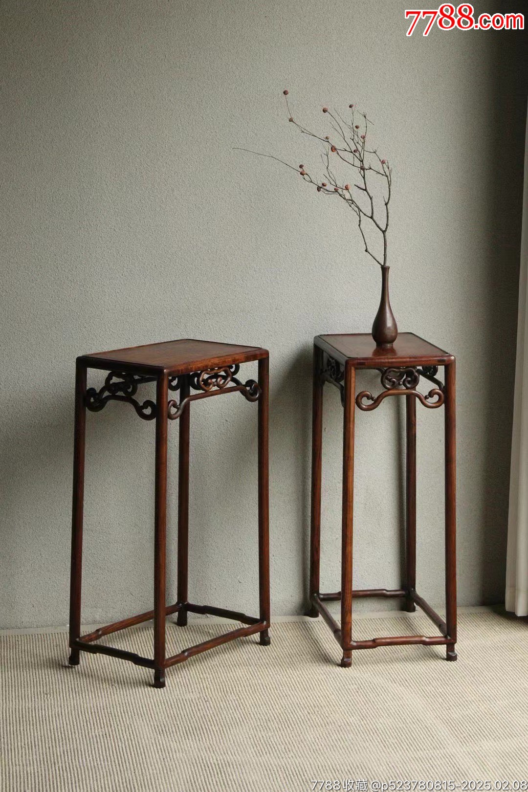 花几一对-价格:6300元-se105066595-木桌/几/案-零售-7788收藏__收藏热线