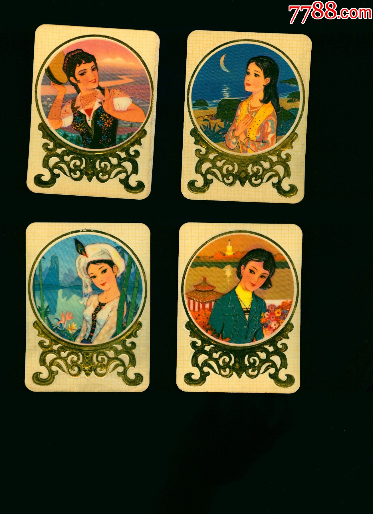 1981年美女4张-价格:35元-se105677559-年历卡/片-零售-7788收藏__收藏热线