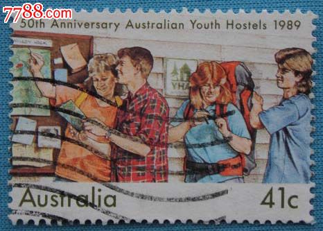 澳大利亚邮票-7c-澳大利亚青年旅社50周年_大洋洲邮票_湘南小钱庄【7788收藏__收藏热线】
