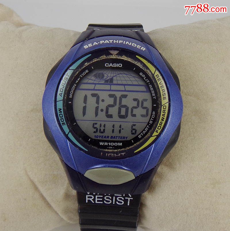 日本CASIO卡西欧潮汐运动表SPS-300-数显石英表-泰国产-_手表/腕表_寻龙诀【7788收藏__收藏热线】