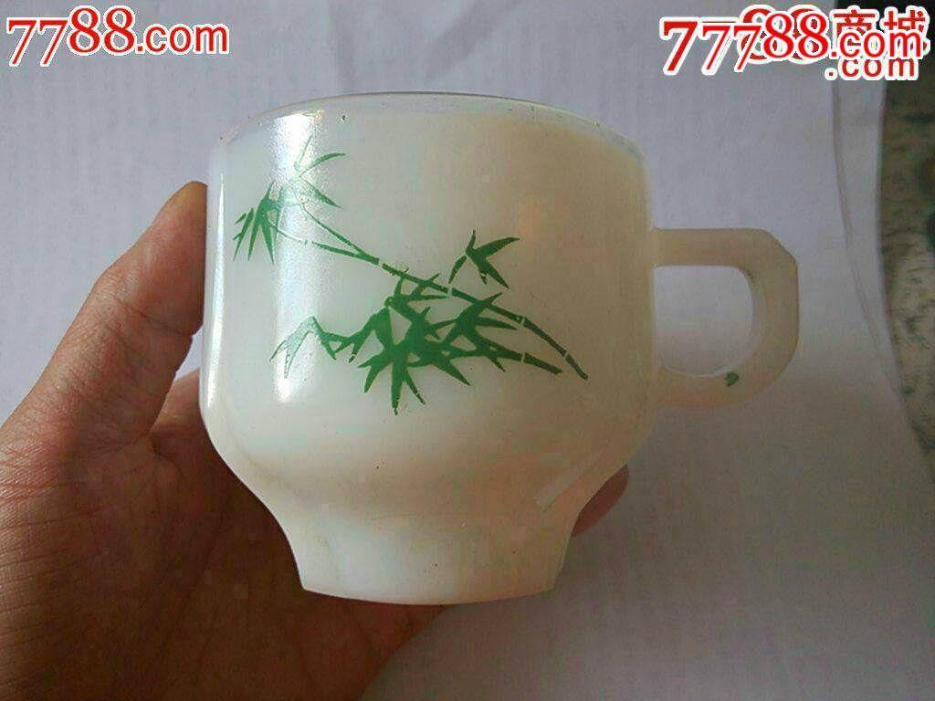 中国制造雪花牌翠竹老琉璃杯子_琉璃杯_富贵花开【7788商城】