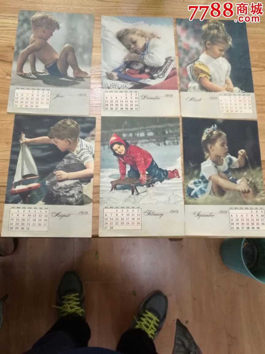 1949年6张年历片-价格:100元-se46101656-年历卡/片-零售-7788收藏__收藏热线