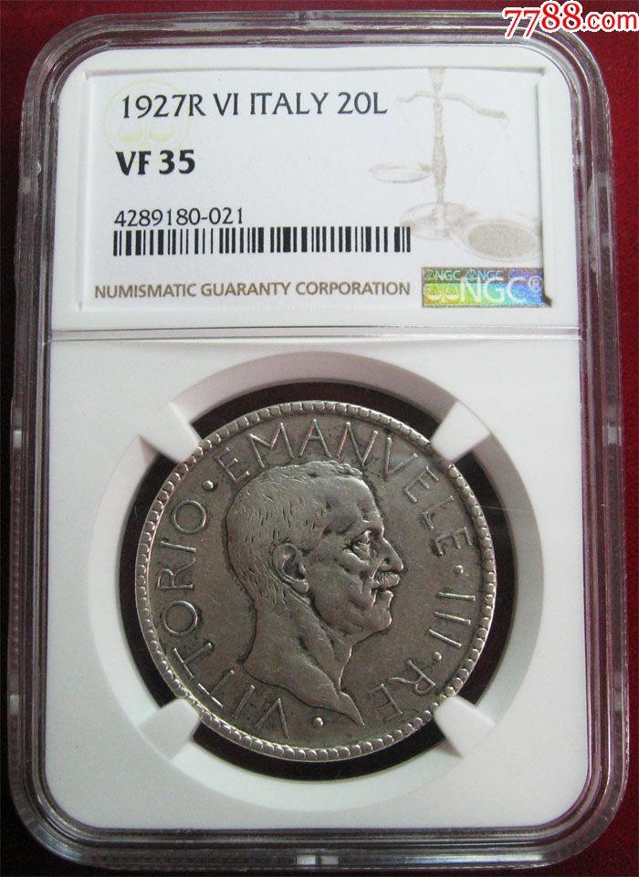 （已预订）稀少币NGC严评VF35意大利1927年20里拉大银币-价格:835元-se51356734-外国钱币-零售-7788收藏__收藏热线